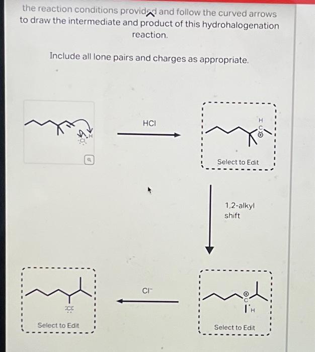 Solved the reaction conditions provided and follow the | Chegg.com