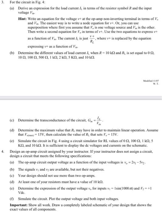 Solved For all circuits in this prelab assignment, assume | Chegg.com