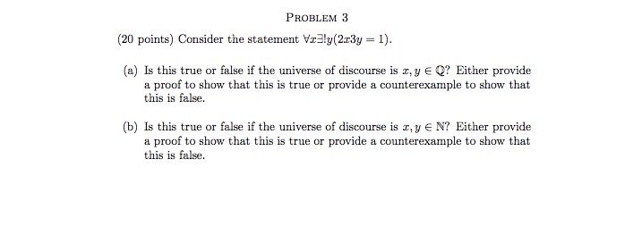 Solved PROBLEM 3(20 points) Consider the statement ).(a) | Chegg.com Solved PROBLEM 3(20 points) Consider the statement ).(a) | Chegg.com