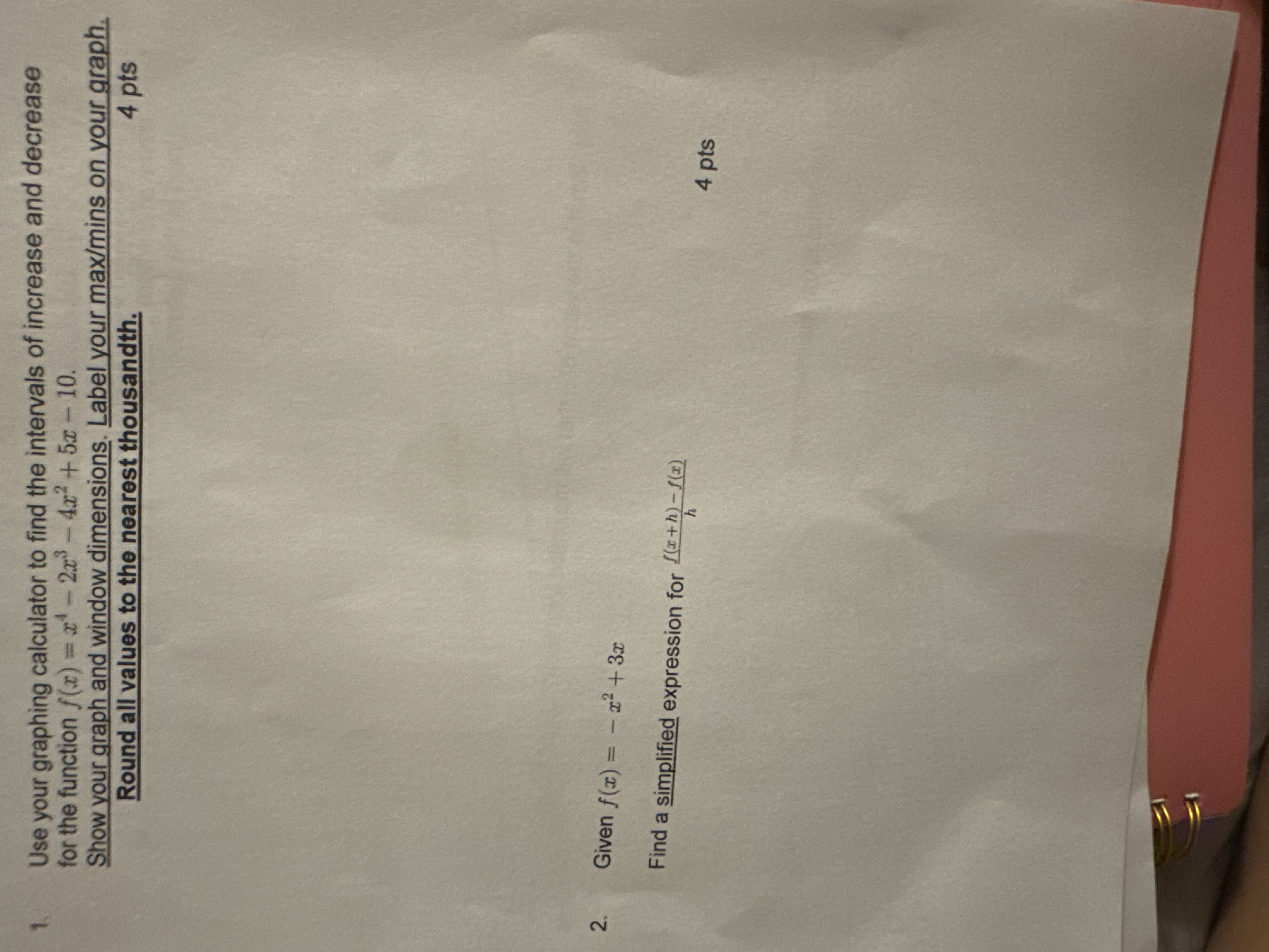 Solved Use your graphing calculator to ﻿find the intervals | Chegg.com