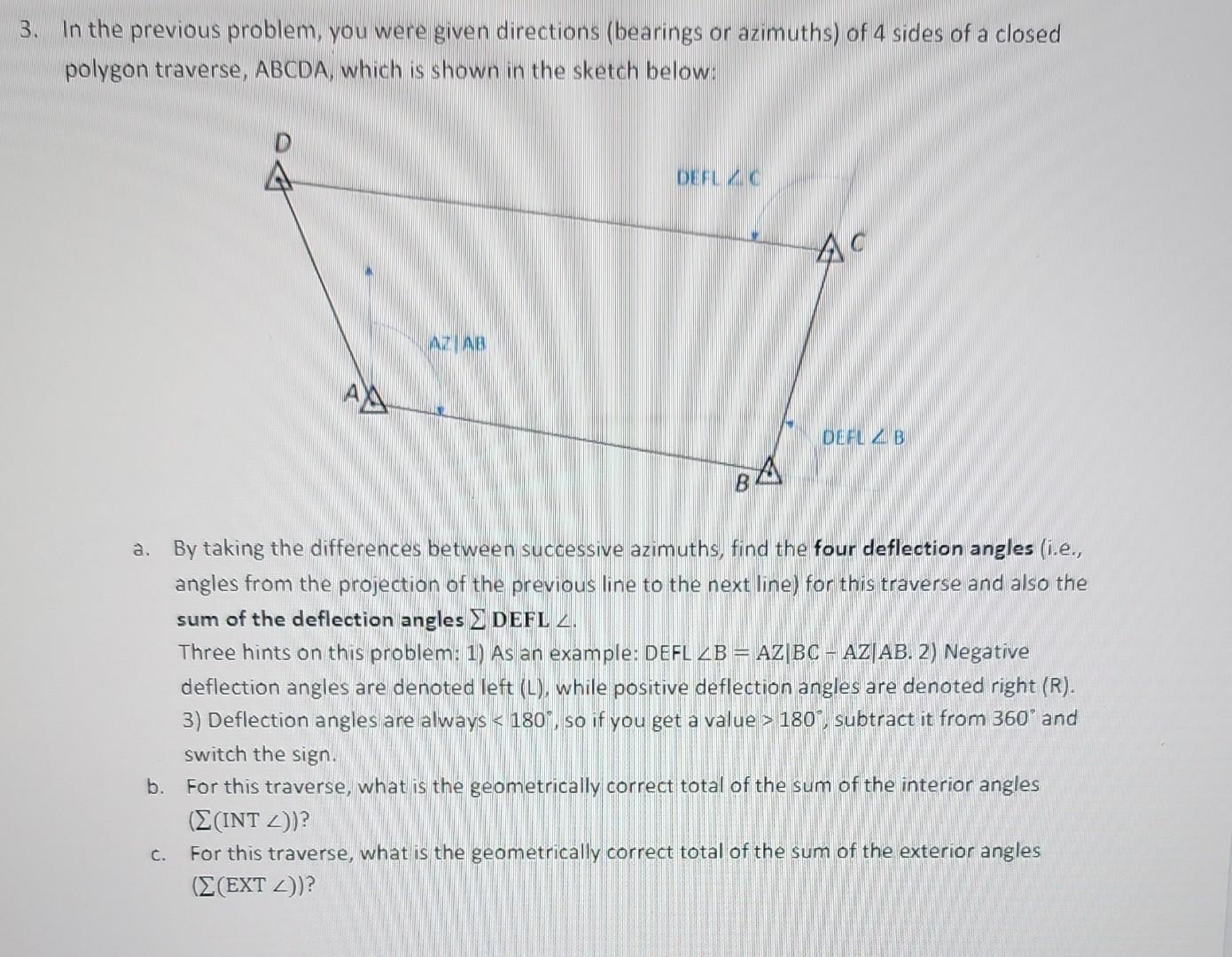 3. In the previous problem, you were given directions | Chegg.com