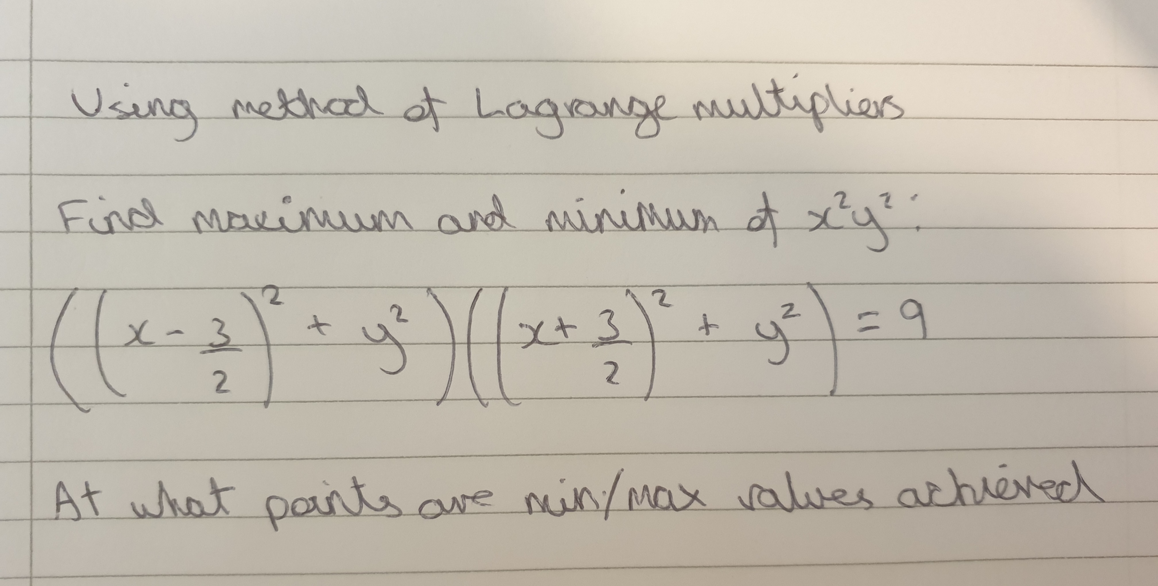 Solved Using method of Lagrange multipliers, find maximum | Chegg.com