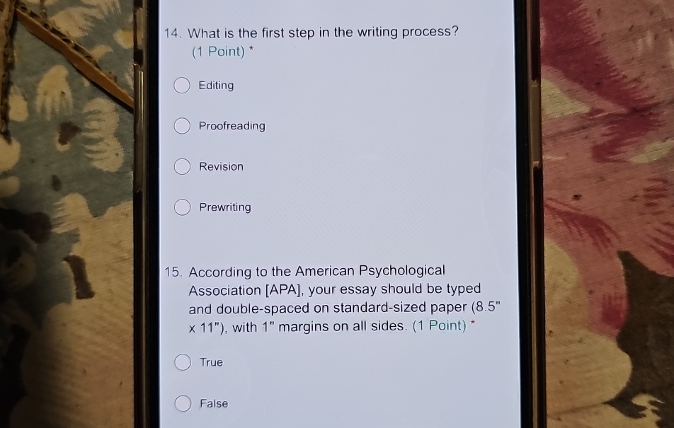 Solved What is the first step in the writing process?(1 | Chegg.com