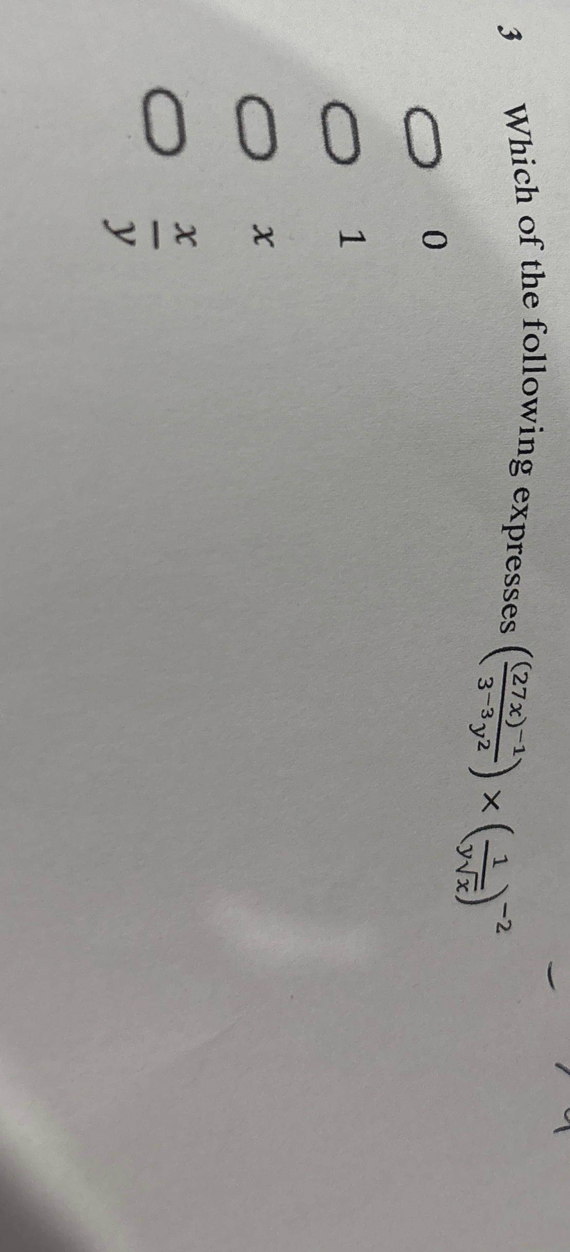 Solved 3 ﻿Which of the following expresses | Chegg.com