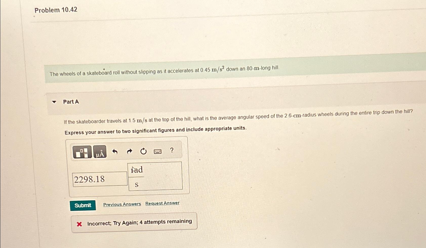 Solved Problem 10.42The wheels of a skateboard roll without | Chegg.com