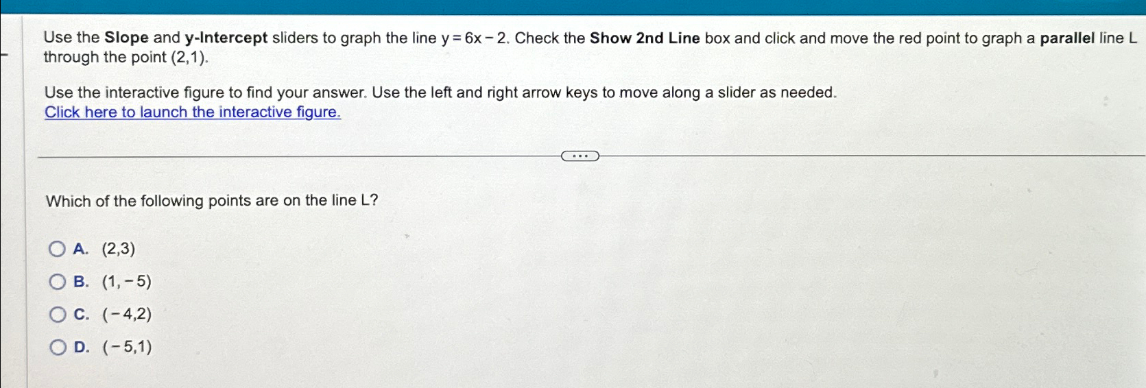 Solved Use the Slope and y-Intercept sliders to graph the | Chegg.com