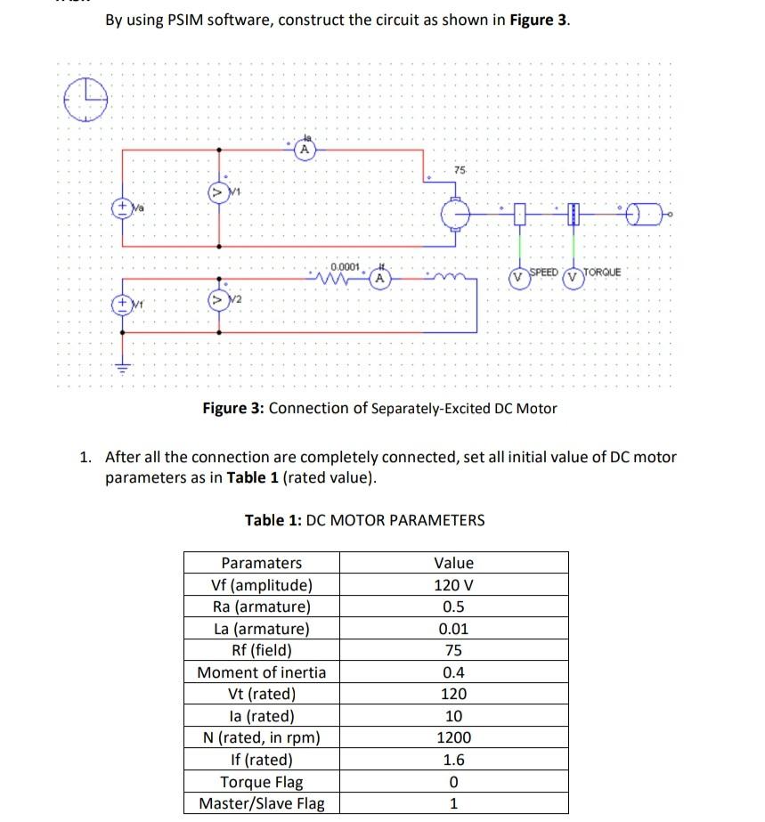 By using PSIM software, construct the circuit as | Chegg.com