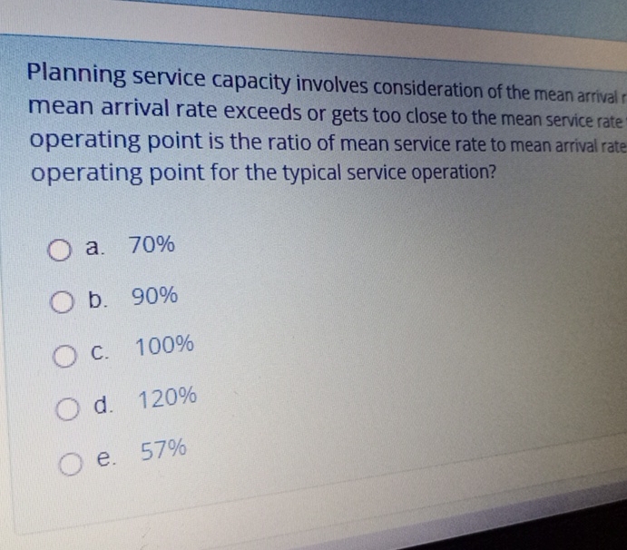 Solved Planning service capacity involves consideration of | Chegg.com