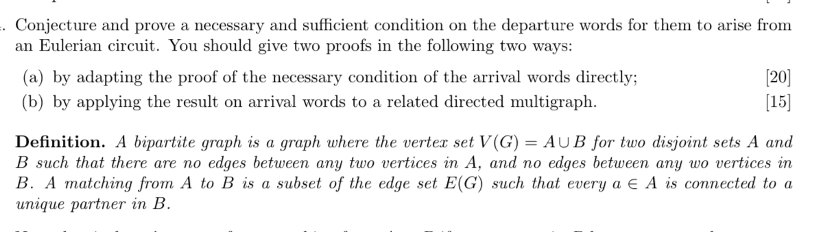 Solved Conjecture and prove a necessary and sufficient | Chegg.com