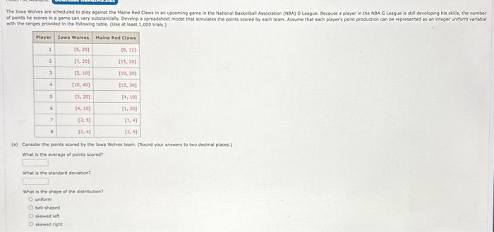 Solved With the ranoes provided in the foltowing table. | Chegg.com