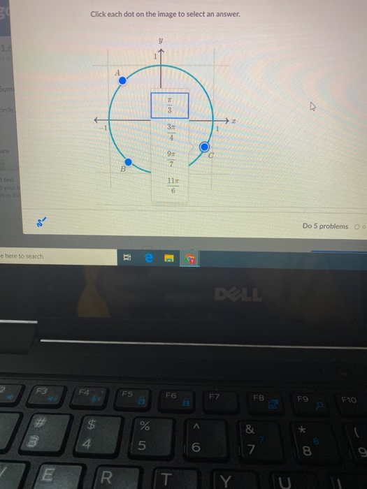 Solved For each point on the unit circle, select the angle | Chegg.com