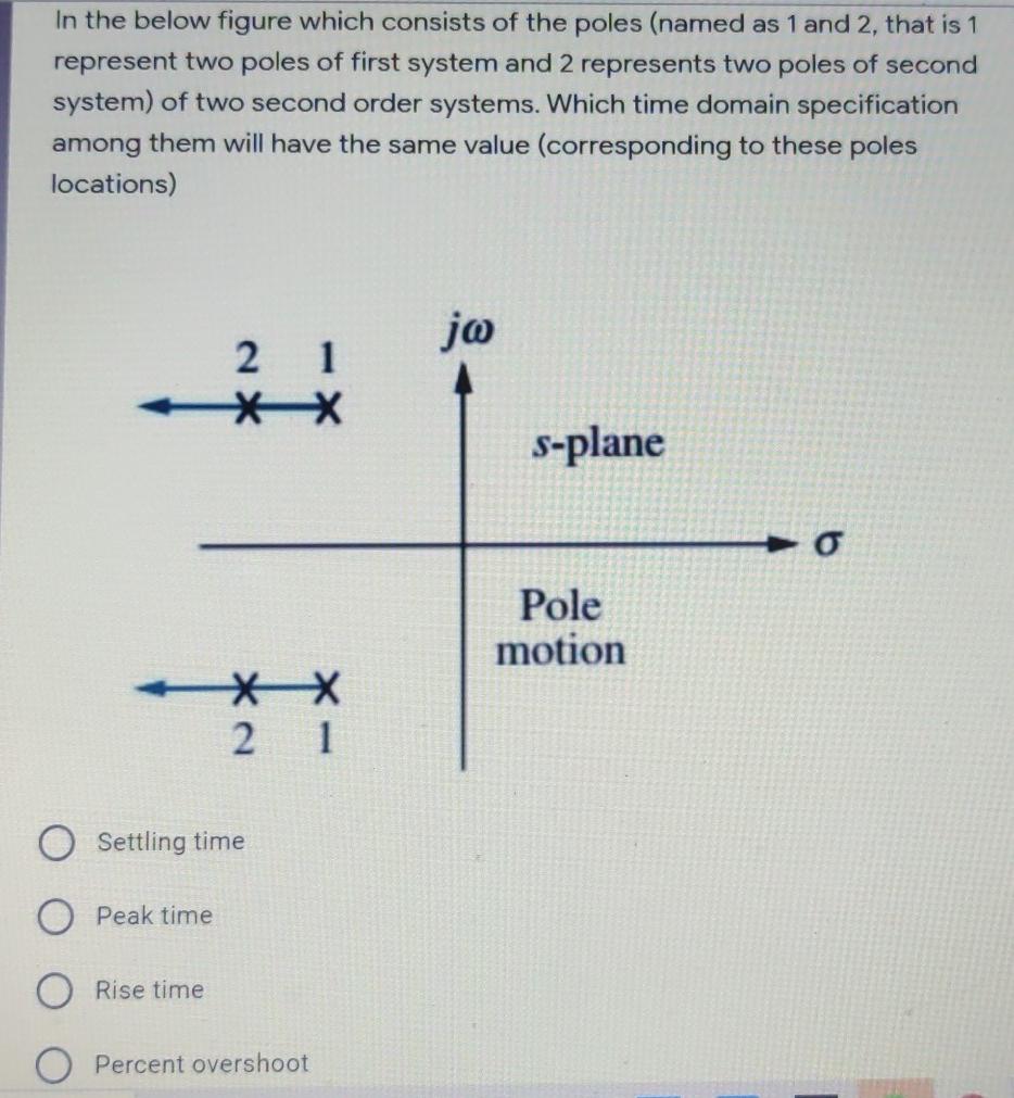Solved In the below figure which consists of the poles | Chegg.com