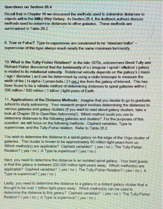 Solved Questions on Section 26.4 Recall that in Chapter 19 | Chegg.com