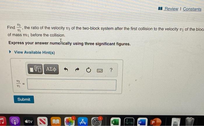 Solved A block of mass m1=1.30 kg moving at v1=1.50 m/s | Chegg.com