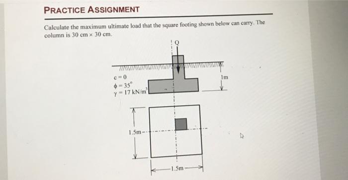 Solved PRACTICE ASSIGNMENT Calculate the maximum ultimate | Chegg.com