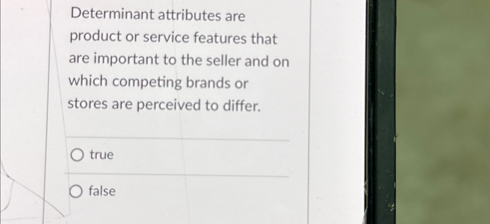 Solved Determinant attributes are product or service | Chegg.com