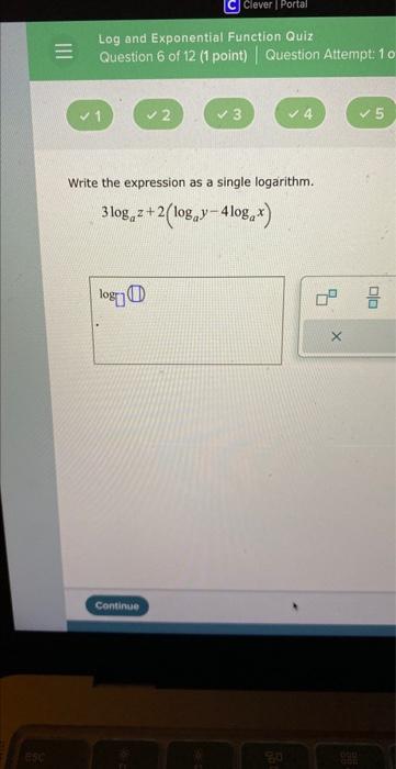 Solved Write the expression as a single logarithm. | Chegg.com