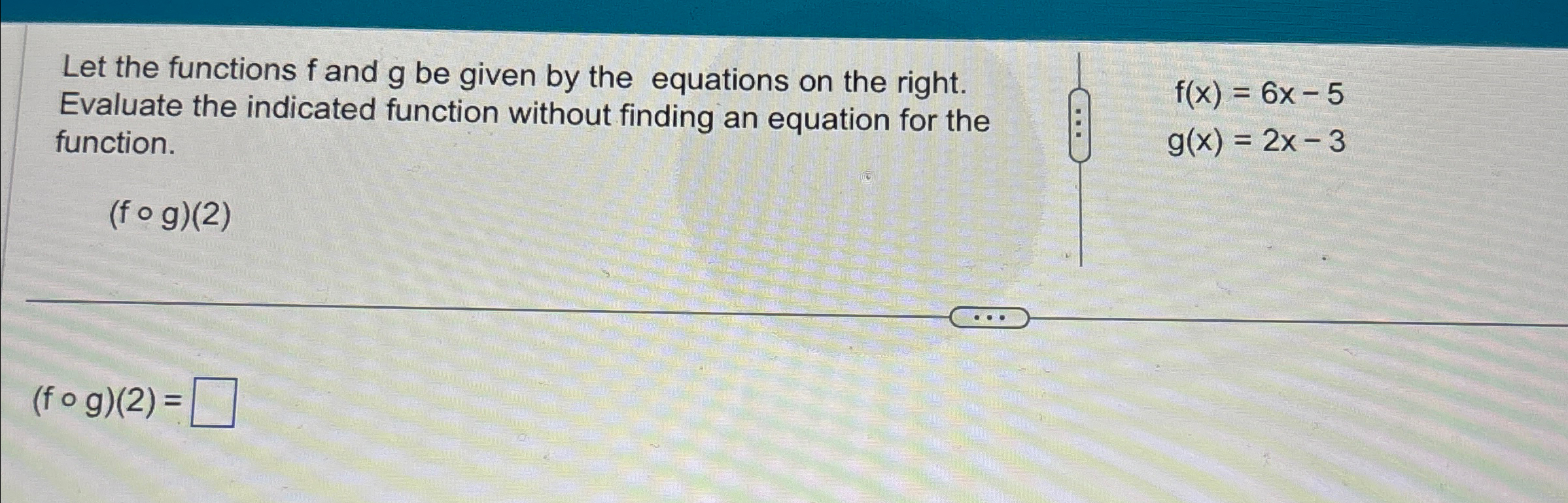 Solved Let the functions f ﻿and g ﻿be given by the equations | Chegg.com