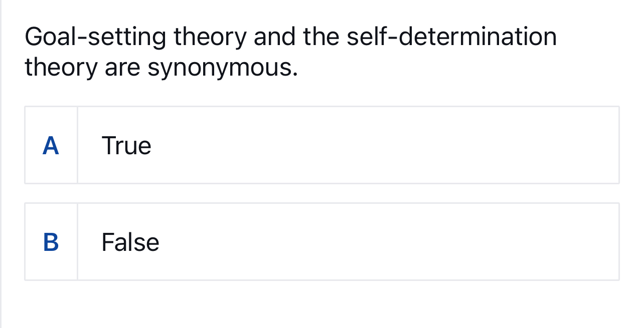 Solved Goal-setting theory and the self-determination theory | Chegg.com