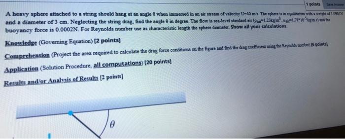 Solved A heavy sphere attached to a string should hang at an | Chegg.com