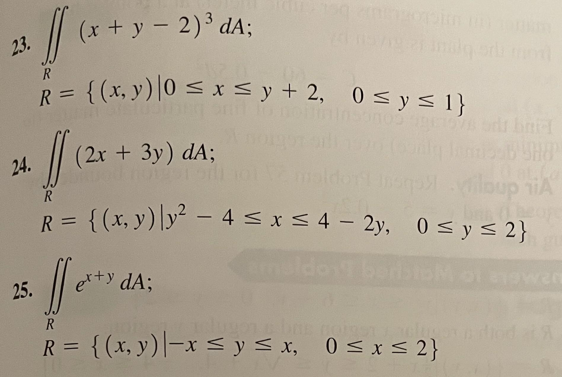 Solved In Problems 21-26, ﻿use the description of the region | Chegg.com