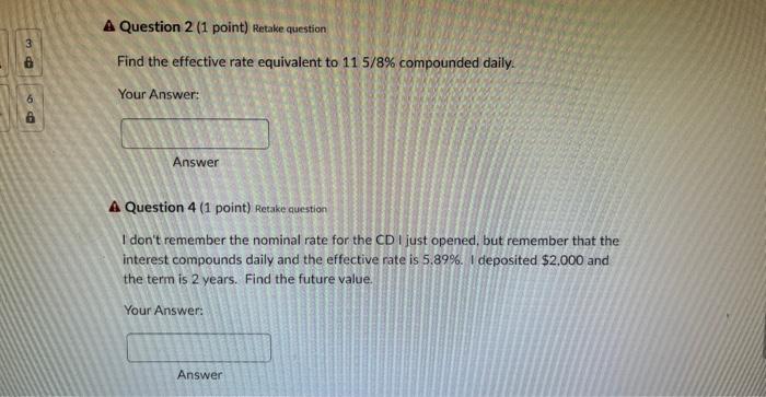 Solved A Question 2 (1 point) Retake question Find the | Chegg.com