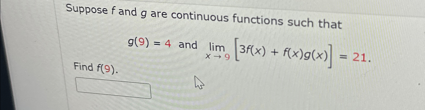 Solved Suppose f ﻿and g ﻿are continuous functions such | Chegg.com