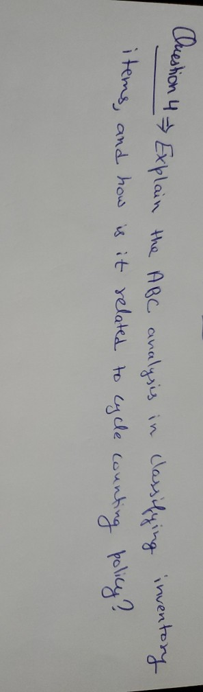 Solved items, and how is it related to cycle counting | Chegg.com