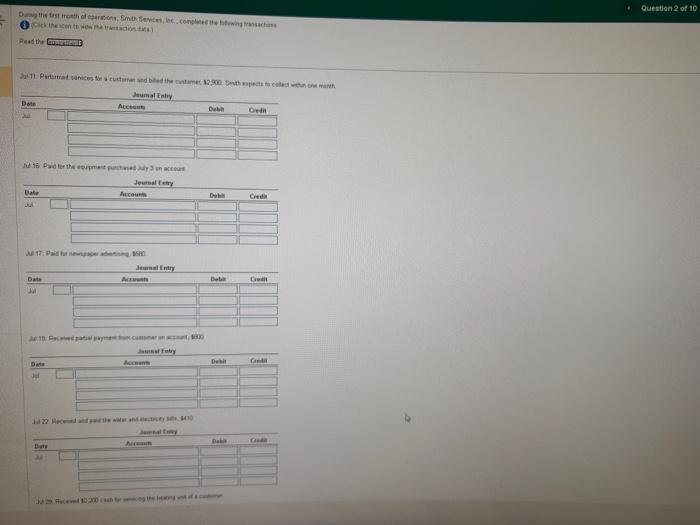 Solved Requirements 1. Record each transaction in the | Chegg.com Solved Requirements 1. Record each transaction in the | Chegg.com