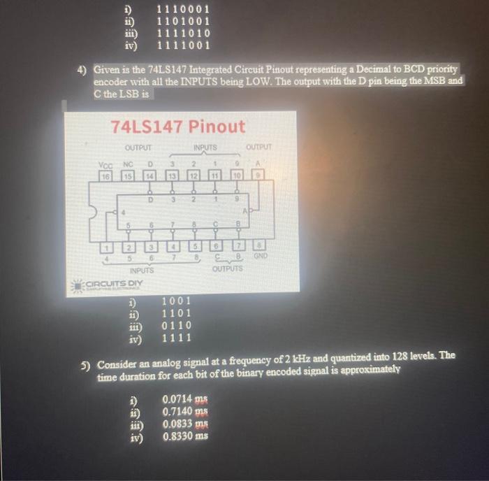 Solved 2) The following circuit represents 3)Given the | Chegg.com