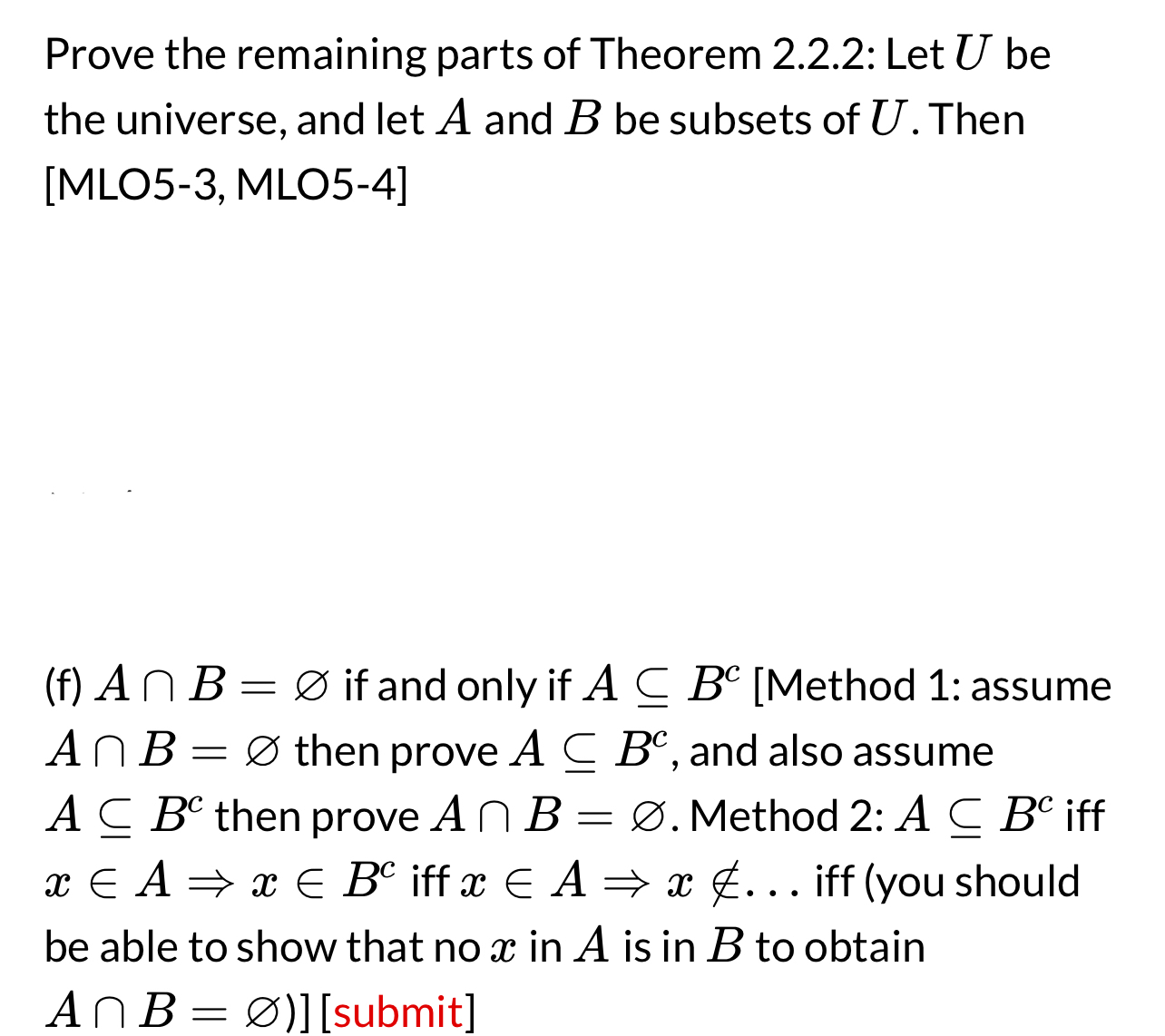 Solved Prove the remaining parts of Theorem 2.2.2: Let U ﻿be | Chegg.com