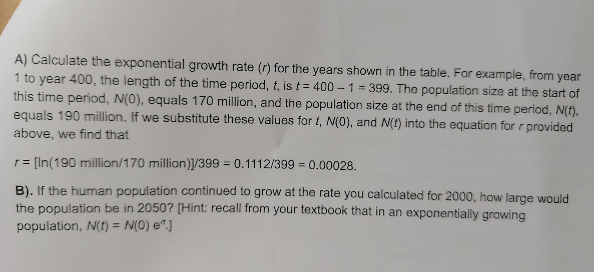 Solved 1) For a field ecology project, you study a | Chegg.com