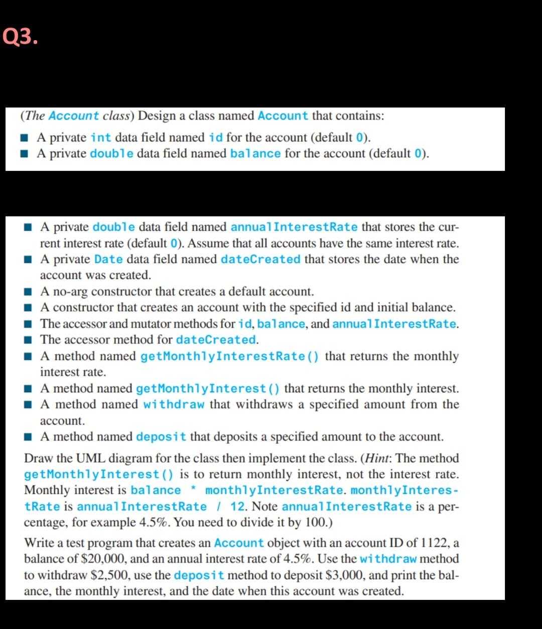 Solved Q1. Write the code for the following UML diagram | Chegg.com