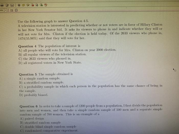 Solved Question 7 Simple random sampling A) reduces bias | Chegg.com