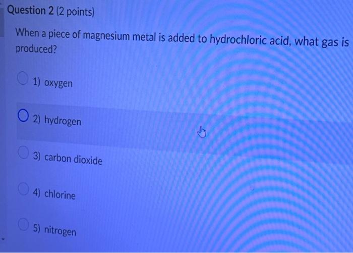 Solved When a piece of magnesium metal is added to | Chegg.com