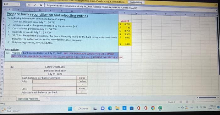 Solved Excel: Relative and Absolute Cell References | Chegg.com