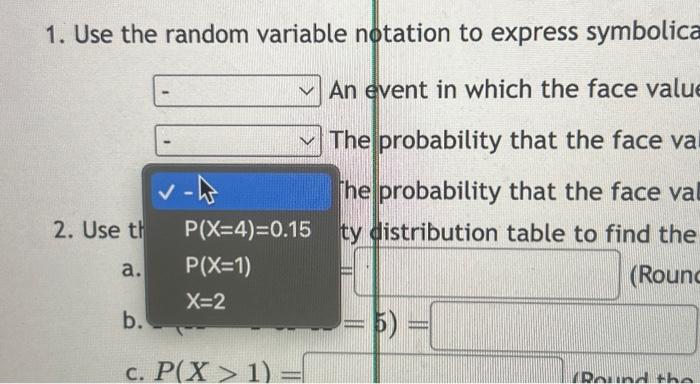 Solved An unfair die looks like an ordina y six-sided die | Chegg.com