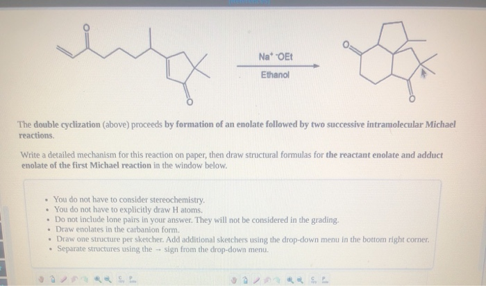 Solved Na Et Ethanol The double cyclization (above) proceeds | Chegg.com