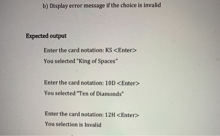 Solved Write A Program That Takes User Input Describing A