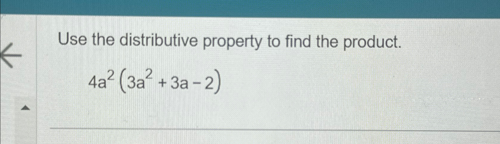 Solved Use the distributive property to find the | Chegg.com