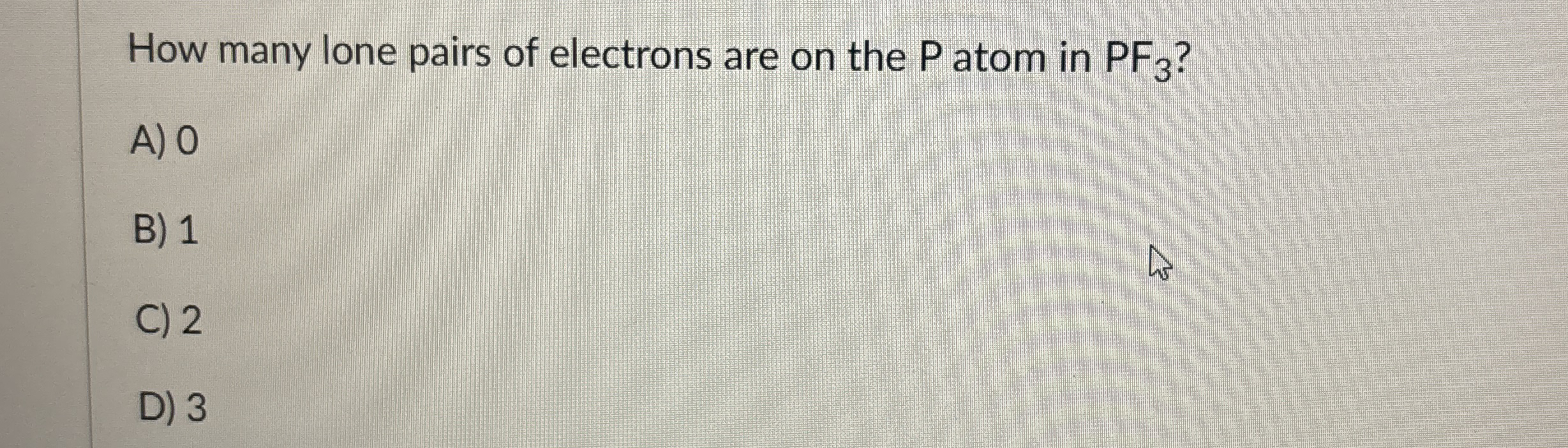 Solved How many lone pairs of electrons are on the P atom in | Chegg.com