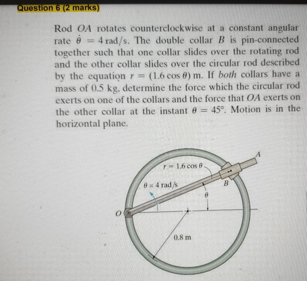 Solved Question 10 (2 marks) The assembly consists of two | Chegg.com