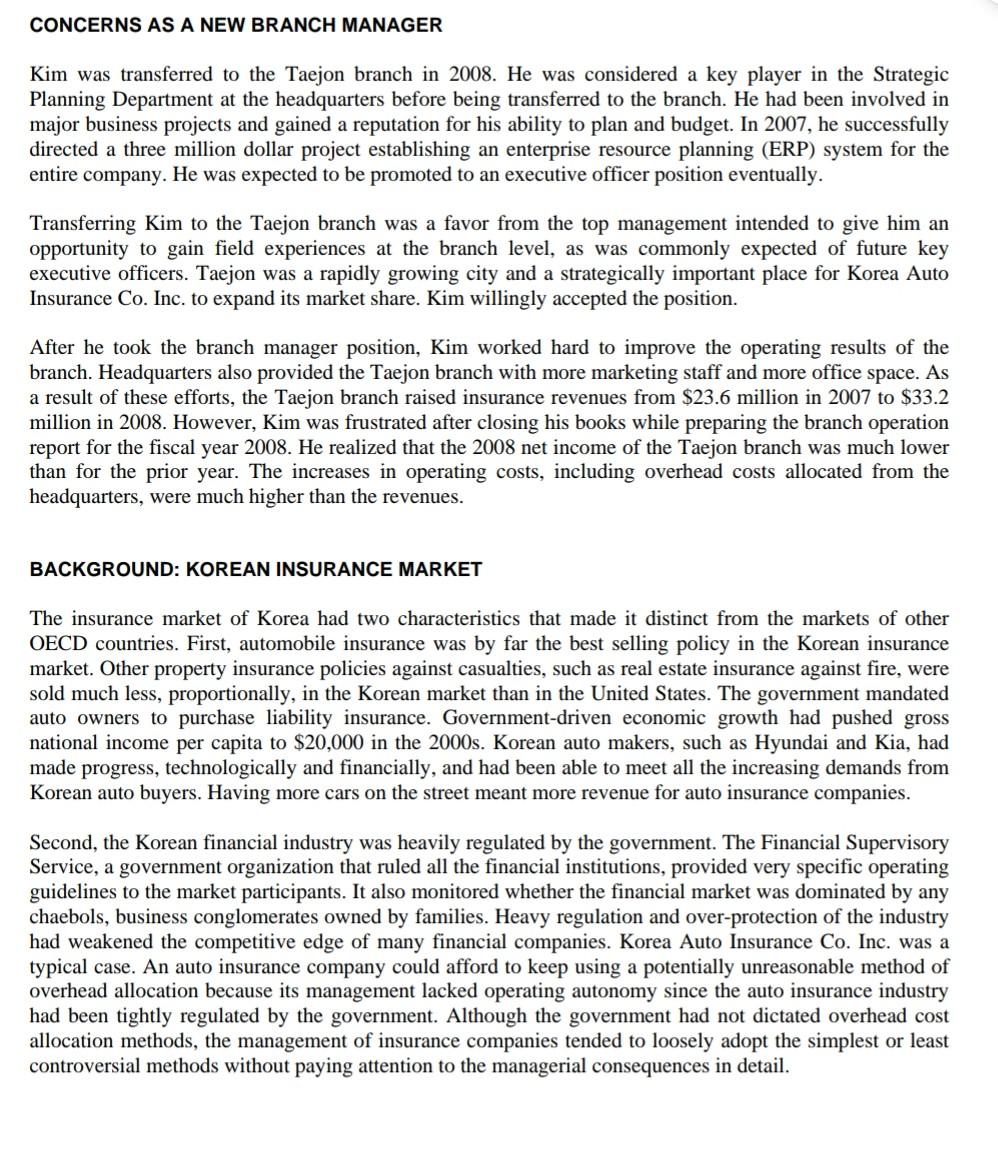 Solved In January 2009, Jin Kim, manager of the Taejon City | Chegg.com