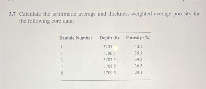 Solved 3.7 Calculate the arithmetic average and | Chegg.com