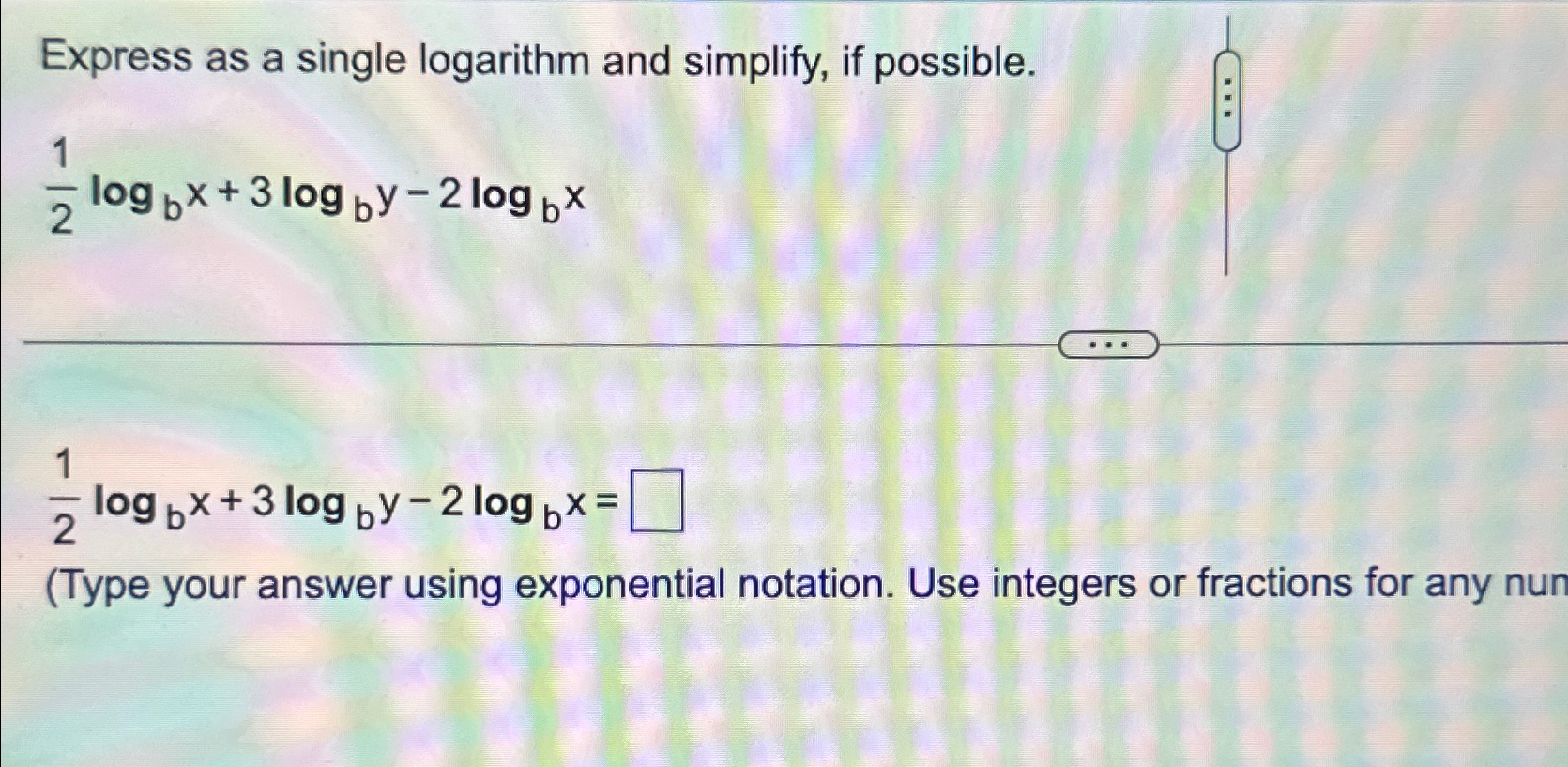 Solved Express as a single logarithm and simplify, if | Chegg.com
