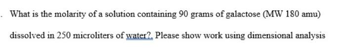Solved What is the molarity of a solution containing 90 | Chegg.com