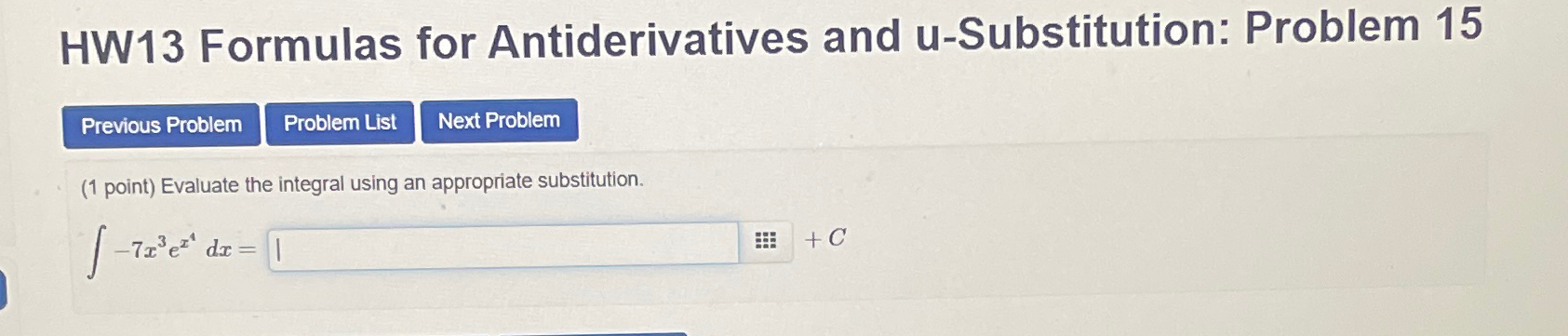 Solved HW13 ﻿Formulas for Antiderivatives and | Chegg.com