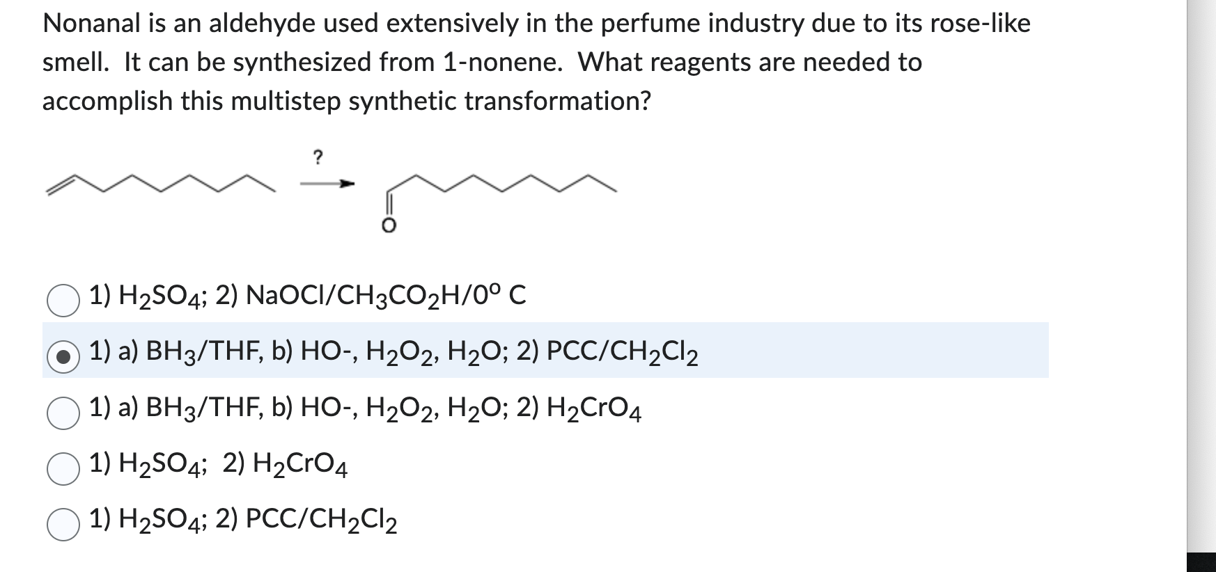 Solved Nonanal is an aldehyde used extensively in the | Chegg.com