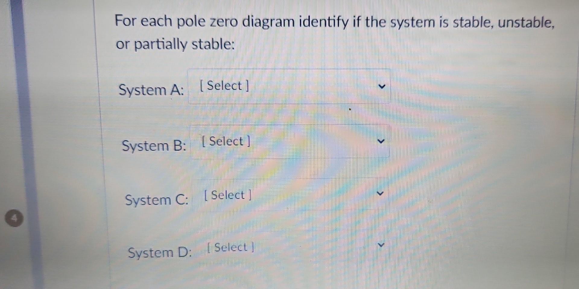 Solved The following pole zero diagrams. For each pole zero | Chegg.com