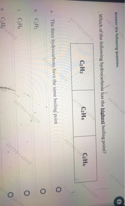Solved 1 Answer the following question 1679bad Which of the | Chegg.com
